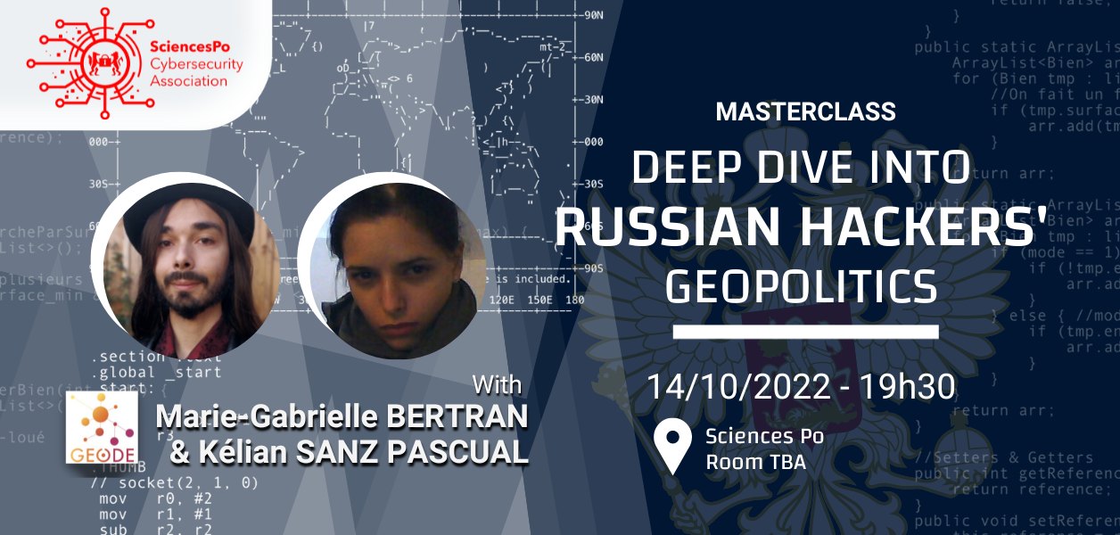 14.10.2022: Deep dive into Russian Hackers’ geopolitics with Marie ...