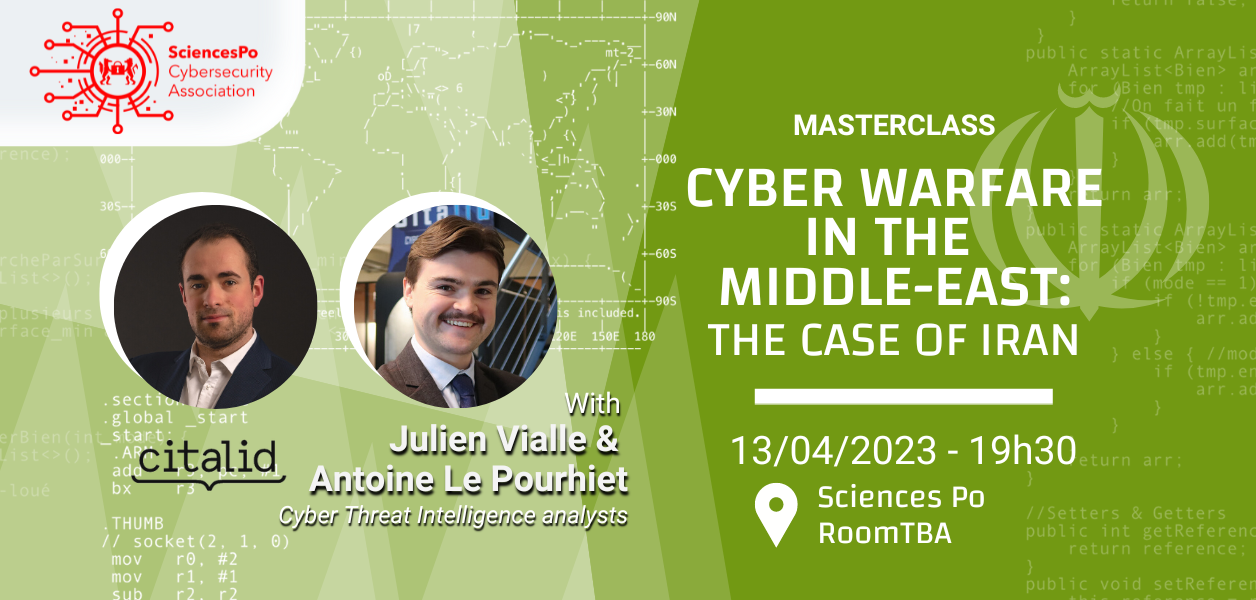 13/04/2023: Masterclass – Cyber warfare in the Middle-East – the case ...
